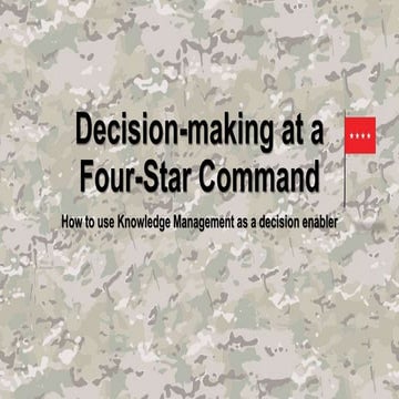 Decision-making at a Four-Star Command | PPTX