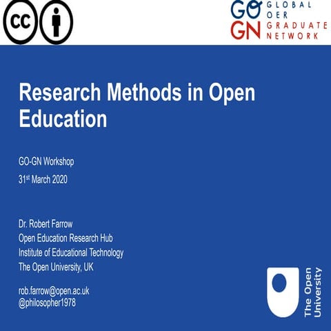 Research Methods in Open Education | PPT