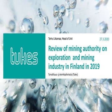 Mining in Finland 2019 | PPTX