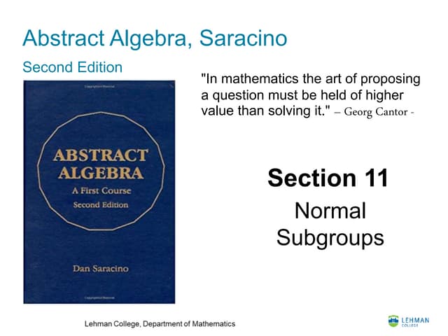 ABSTRACT ALGEBRA | PPTX