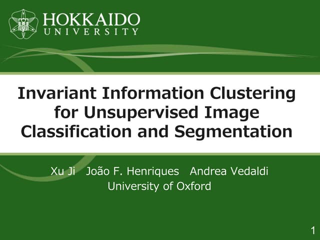 Invariant Information Clustering For Unsupervised Image Classification And Segmentation Ppt 1036