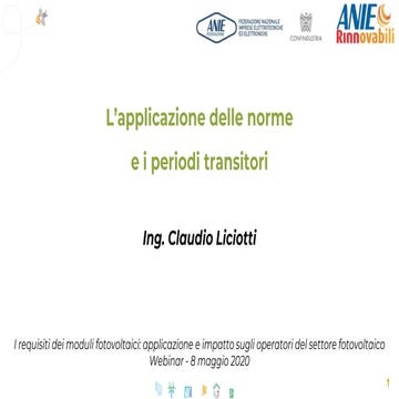 L’applicazione delle norme e i periodi transitori | PDF