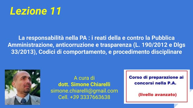 Lezione n. 13 - Esercitazione alla prova orale: analisi di esempi di prove di concorsi per l ...