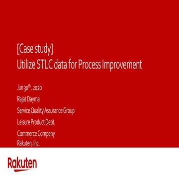 [Case study]Utilize STLC data for Process Improvement | PDF