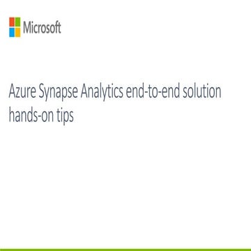azure synapse analytics end-to-end solution-hands-on at 20200728 | PPTX ...