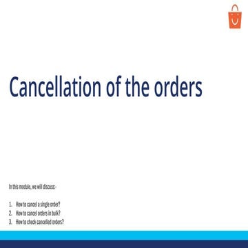 Cancellations in Order Management | PDF