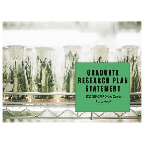 The NSF-GRFP: Proposed Research Statement | PDF
