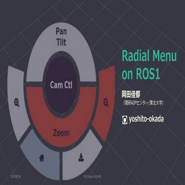 Radial Menu on ROS1 @ ROS Japan UG #38 | PPT