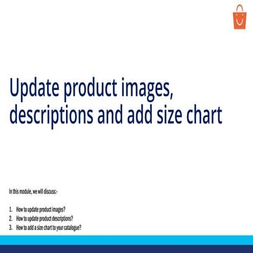 Update product images, descriptions, and add size chart - B2C | PPT