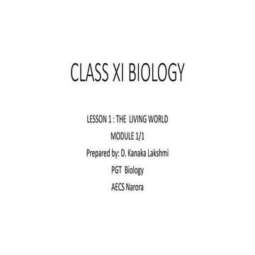 The living world Class 11 NCERT | PPTX