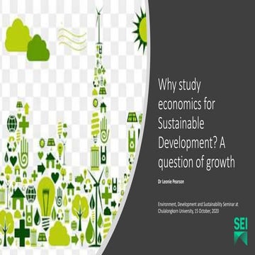Why study economics for Sustainable Development? A question of growth ...