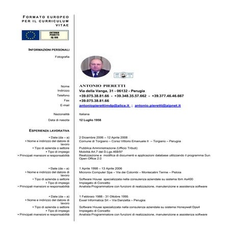 2020111719440000 antonio pieretti cvfe 0 | PDF