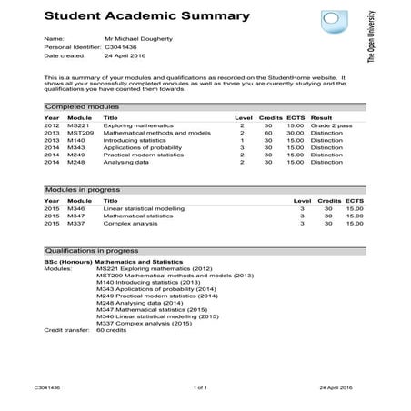 OU Modules | PDF | Educational Assessment | Education