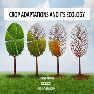 CROP ADAPTATIONS AND ITS ECOLOGY.pptx
