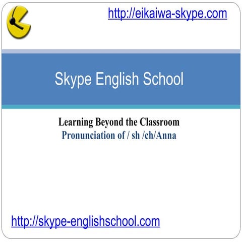 Learning English Pronuciation of ch sh sound | PPT
