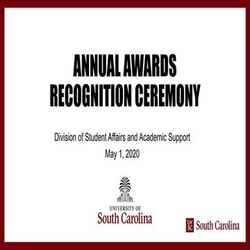 May 2020 Annual Awards Recognition Ceremony | PPTX | Student Financial ...