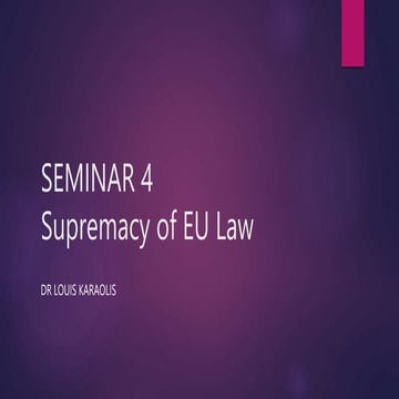 An Introduction guidance of the European Union Law 2020_EU Seminar 4 ...