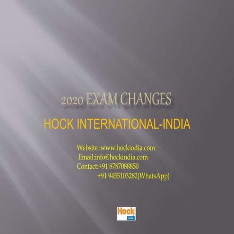 2020 exam changes | PPT
