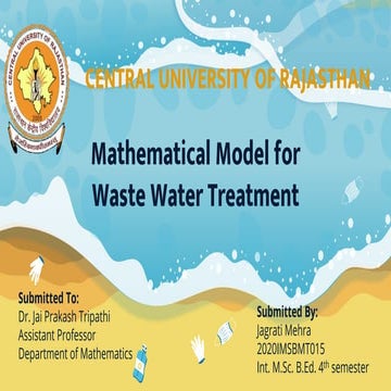 Mathematical Model for Waste Water Treatment.pptx