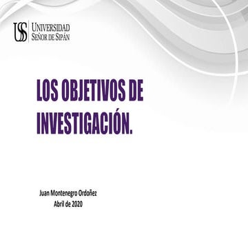 jmo 2020 OBJETIVOS DE INVESTIGACIÓN | PDF