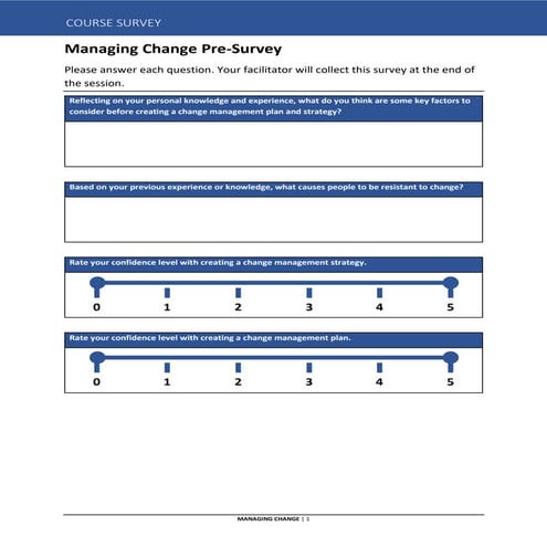 Managing Change Course Surveys | PDF