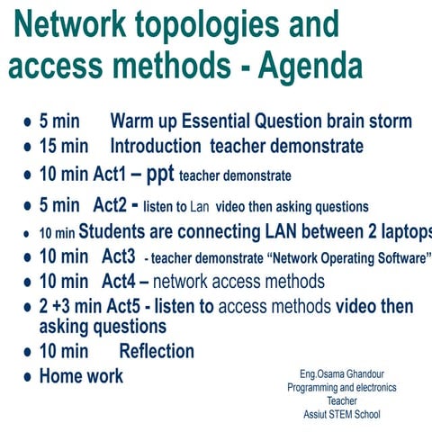 2020 network topologies and access methods | PPT