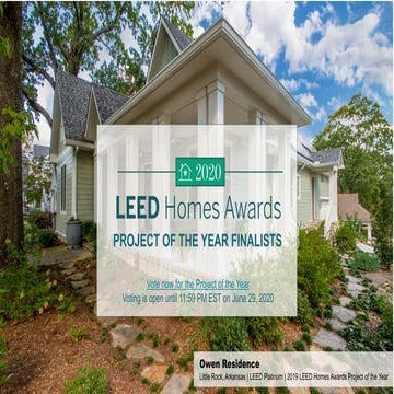 2020 LEED Homes Awards: Finalists for Project of the Year | PDF