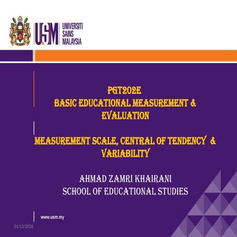 2020 PGT 202E Measurement scales, central tendency, variability ...