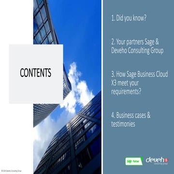 Develop your international growth with Deveho Consulting Group and SAGE X3 | PPTX