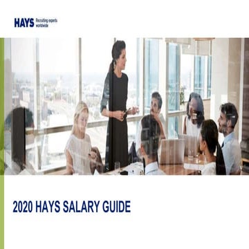 2020 Hays Salary Guide Launch | PPT