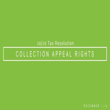 Collection Appeal Rights | PPT