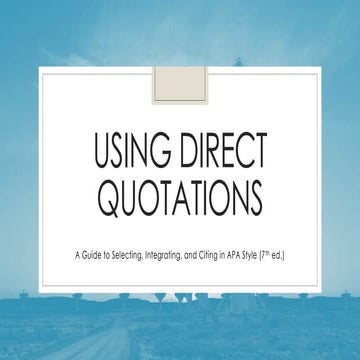 2020 using direct quotations enl | PDF