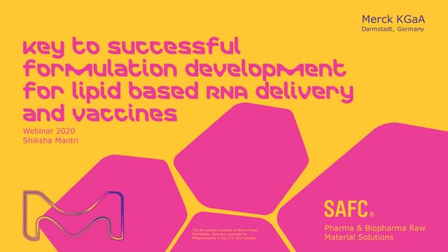 Regulatory Considerations for Excipients used in Lipid Nanoparticles | PDF