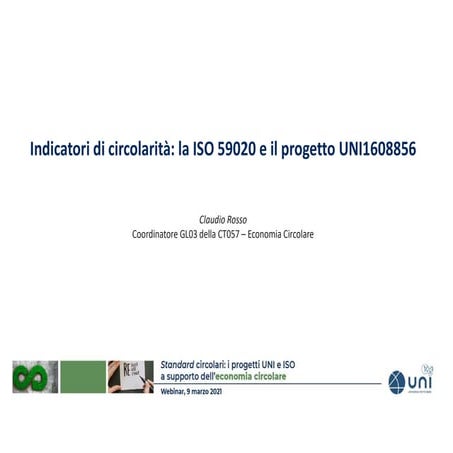 Indicatori di circolarità: la ISO 59020 e il progetto UNI1608856 | PDF ...