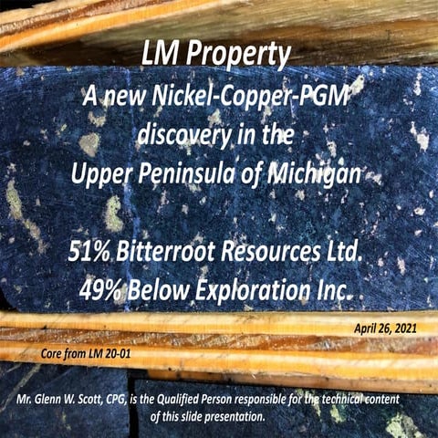 LM Property Presentation - Bitterroot Resources - April 2021 | PDF