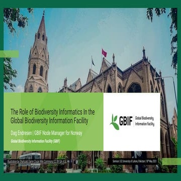 The role of biodiversity informatics in GBIF, 2021-05-18 | PPT