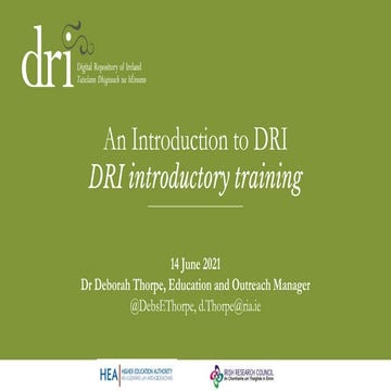 DRI Introductory Training: An Introduction to DRI | PPTX
