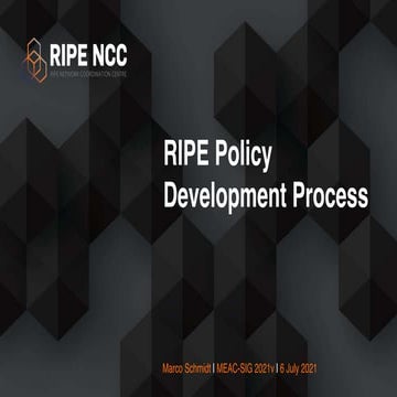 RIPE Policy Development Process | PPT