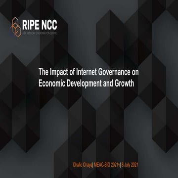 Internet Governance and Economic Development | PPT