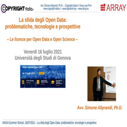 La sfida degli Open Data: problematiche, tecnologie e prospettive ...