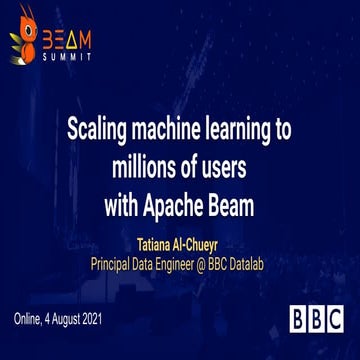Scaling machine learning to millions of users with Apache Beam | PDF | Cloud Computing | Internet