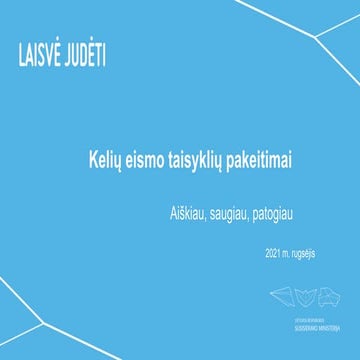 Kelių eismo taisyklių pakeitimai | PPTX