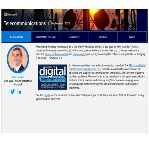 Microsoft in Telecom | PPTX