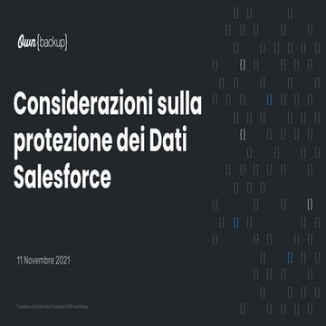 Come proteggere i dati di Salesforce | PDF