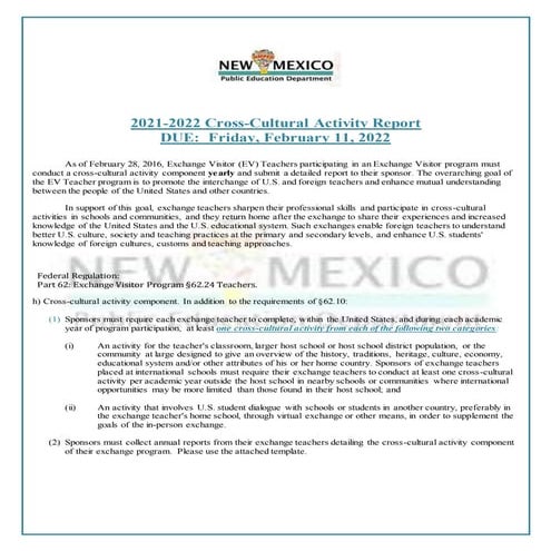 2021 2022 blank cross-cultural activity report | DOCX