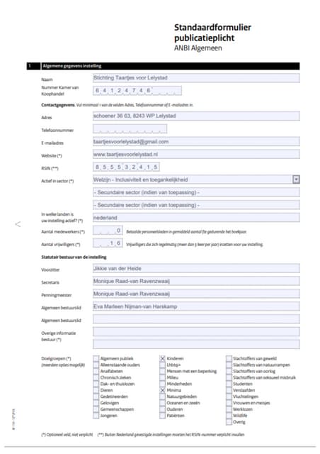 2021 - ANBI status formulier | PDF