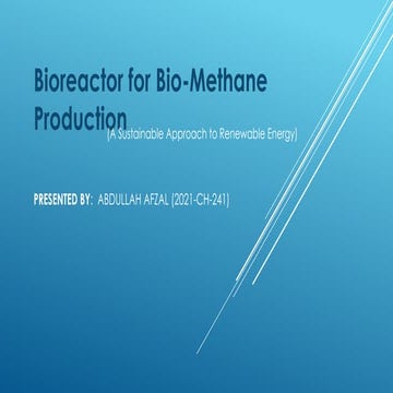 Production of Biomethane through conventional method | PPTX