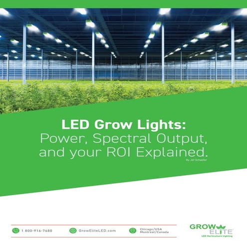 LED Grow Lights: Power, Spectral Output, & ROI Explained | PDF