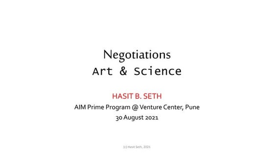 NEGOTIATION AND BARGAINING.pptx | Business | Business and Finance