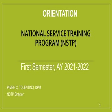 2021-NSTP-Orientation.pdfnkahgavabbhahah | PDF